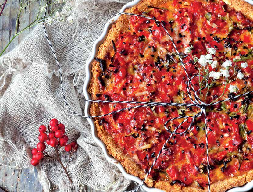 Κις Λορέν (Quiche Lorraine) με Κόκκινες Πιπεριές και Παπαρουνόσπορο ...